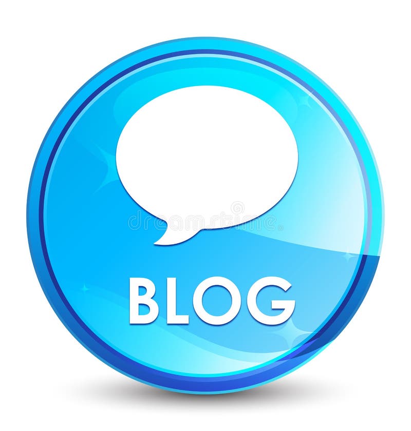Blog (conversation Icon) Splash Natural Blue Round Button Stock Vector ...
