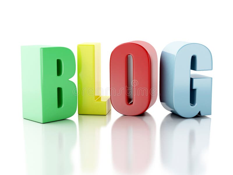 Blog 3d illustration. stock illustration. Illustration of business ...