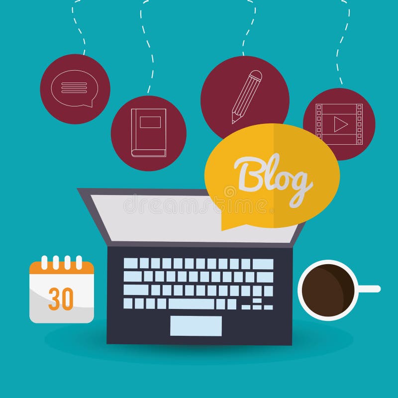 Blog design icons stock vector. Illustration of computing - 60996753