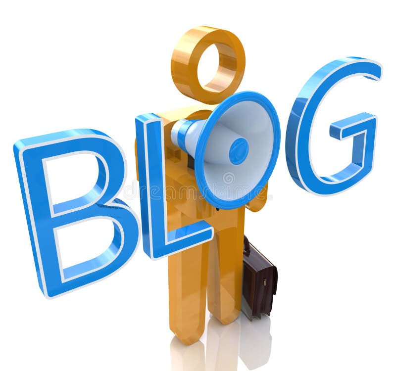 Blogger stock illustration. Illustration of leader, people - 22177282