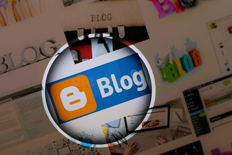 Blog logo editorial photography. Image of interactive - 111886962