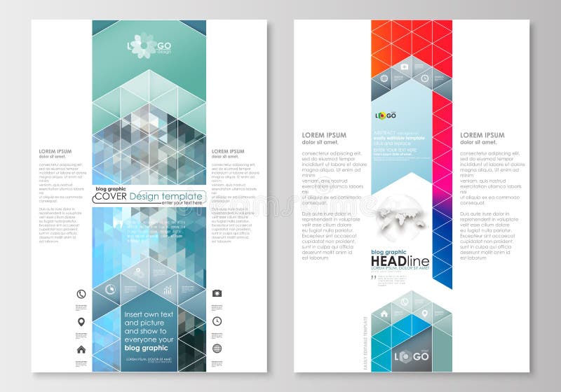 Blog Graphic Business Templates. Stock Vector - Illustration of blank ...