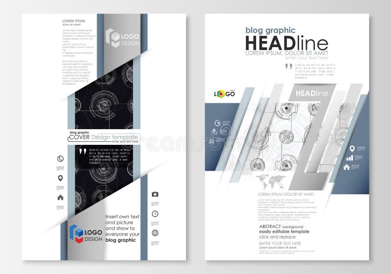 Blog Graphic Business Templates. Page Website Template, Flat Layout ...