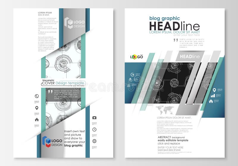 Blog Graphic Business Templates. Page Website Template, Flat Layout ...