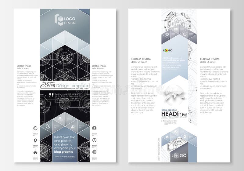 Blog Graphic Business Templates. Page Website Template, Flat Layout ...