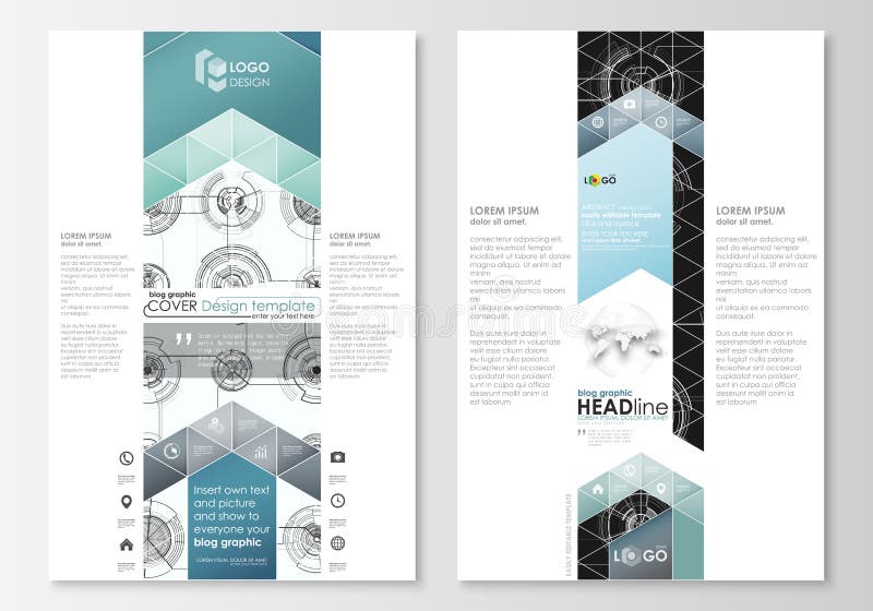 Blog Graphic Business Templates. Page Website Template, Flat Layout ...