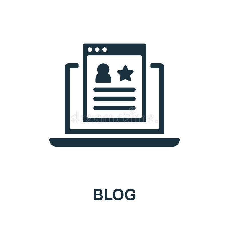 Blog Icon. Monochrome Simple Blog Icon for Templates, Web Design and ...