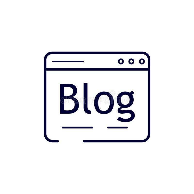 Blog Icon, Vector Illustration. Flat Icon Vector. on White Background ...