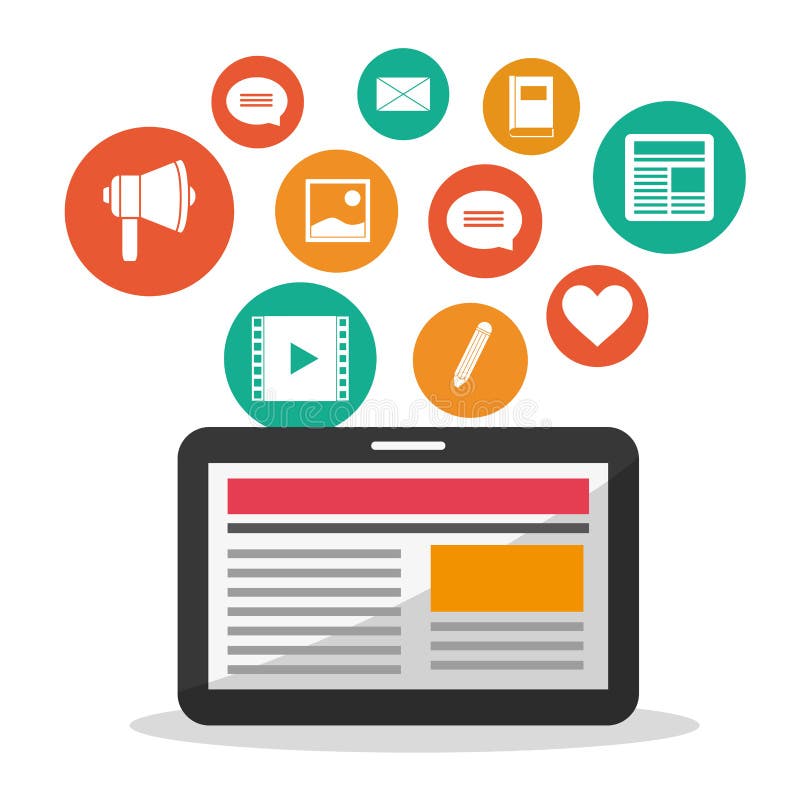 Blog icons design stock vector. Illustration of online - 61244029