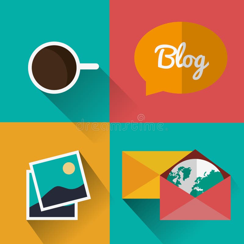 Blog icons design stock vector. Illustration of modern - 61244037