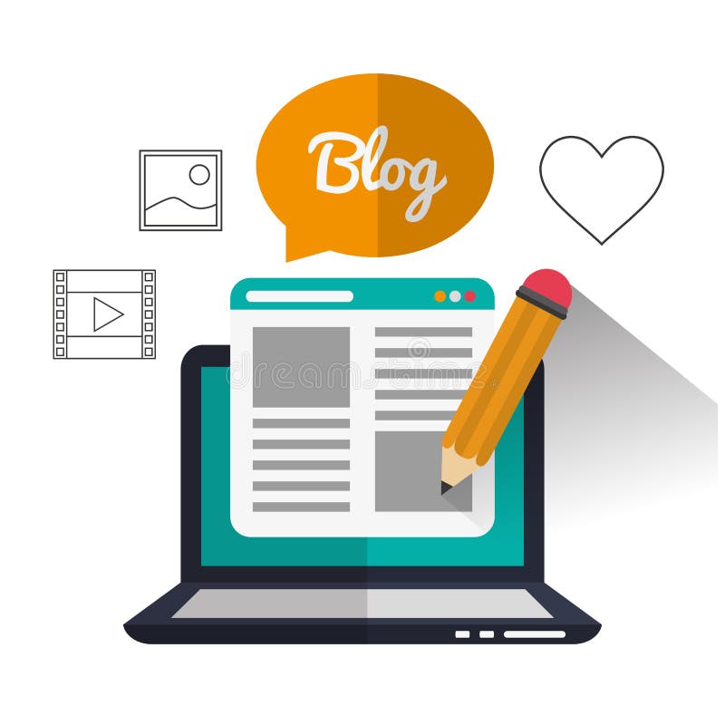 Blog design icons stock vector. Illustration of photos - 60996894