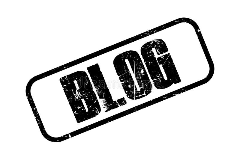 Blog stock vector. Illustration of grunge, seal, black - 81381079