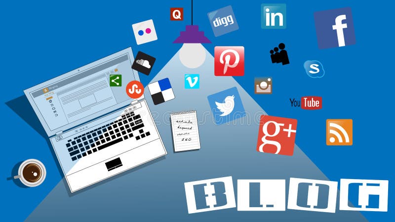 Blogging editorial stock photo. Illustration of share - 71659173