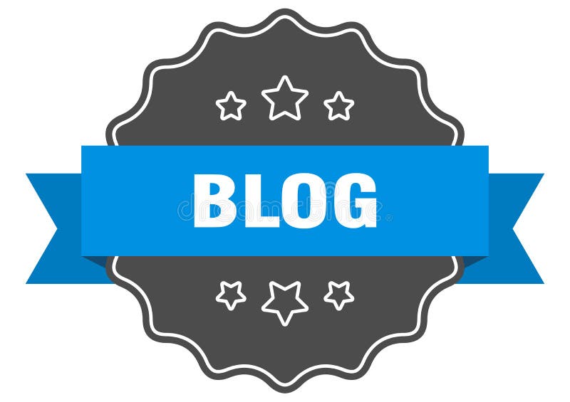 Blog label stock vector. Illustration of black, white - 194918707