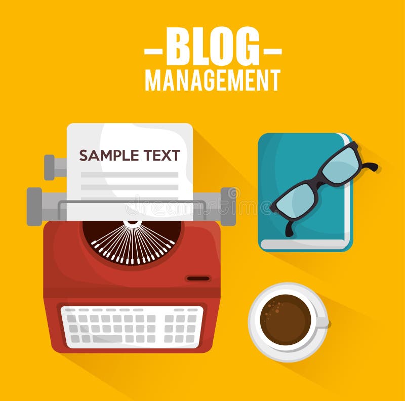 Blog management design stock illustration. Illustration of mobile ...