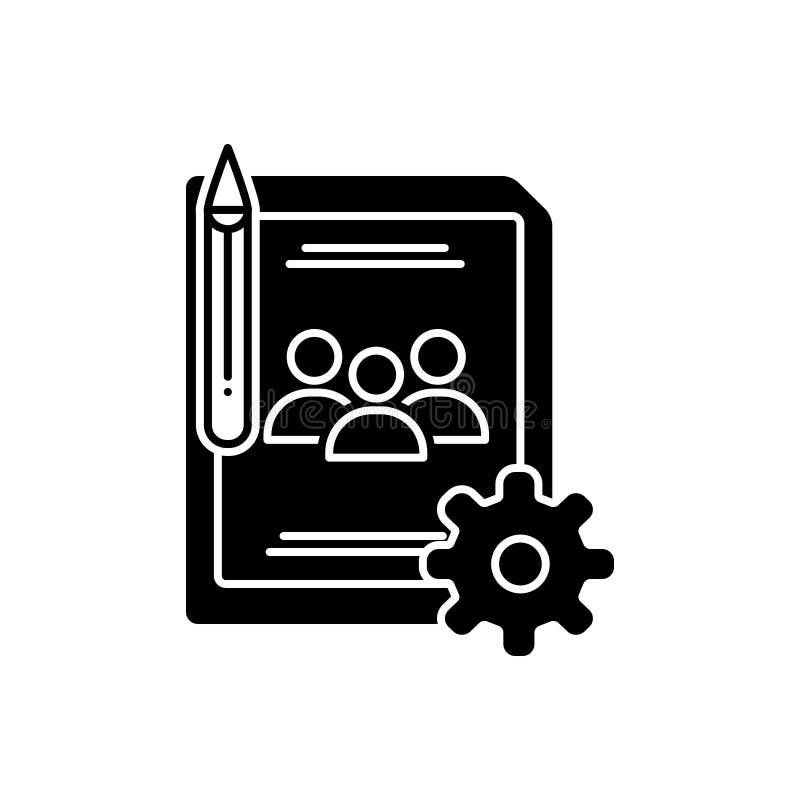 Black Solid Icon for Blog Management, Website and Application Stock ...