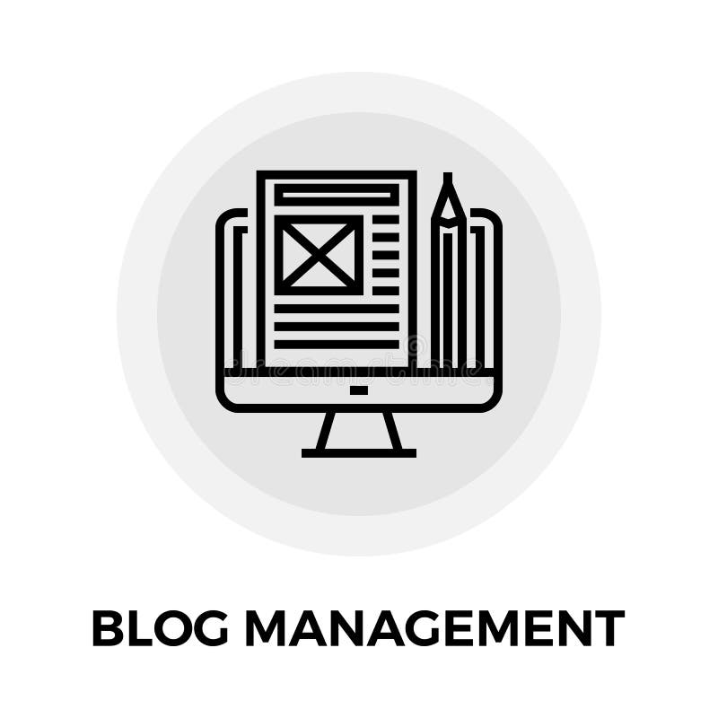 Blog Management Icon stock vector. Illustration of icon - 89289550