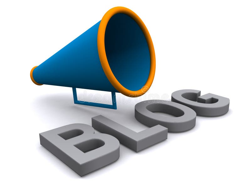 The Word BLOG in 3D stock illustration. Illustration of modern - 26341527