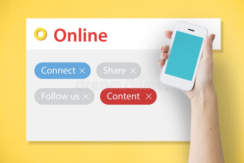 Blog Online Get in Touch Digital Community Media Concept Stock Photo ...