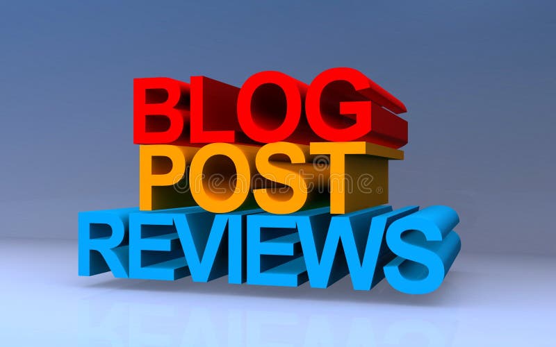 Blog post reviews on blue stock illustration. Illustration of blog ...