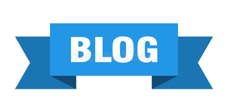 Blog ribbon. stock vector. Illustration of flat, banner - 191263106