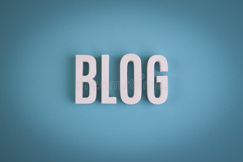 Blog Sign Lettering on Solid Background Stock Illustration ...