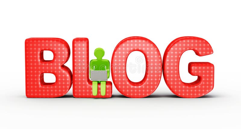 Blog 3D text stock illustration. Illustration of abstract - 28638278