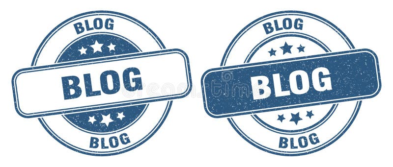 Blog Stamp. Blog Label. Round Grunge Sign Stock Vector - Illustration ...