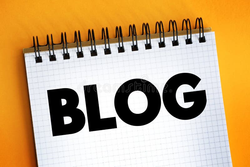 Blog Text on Notepad, Concept Background Stock Image - Image of account ...