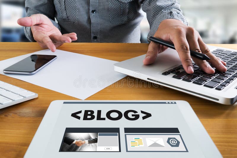 BLOG Website Online Internet Web Page Social Media Connection N Stock ...