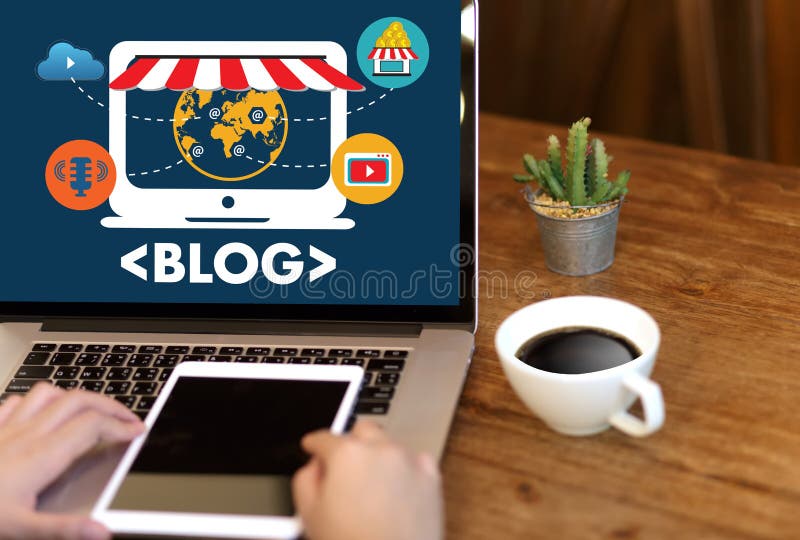 BLOG Website Online Internet Web Page Social Media Connection N Stock ...