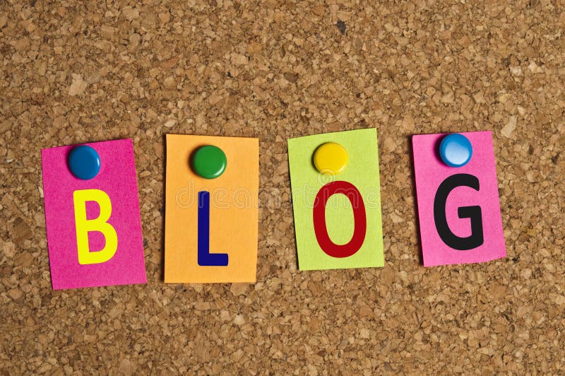 Writing Your Own Blog Tilted To the Right Stock Image - Image of word ...