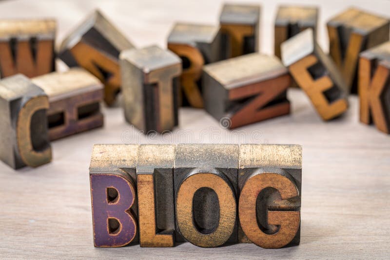 Blog Word Abstract in Wood Type Stock Photo - Image of block, letter ...