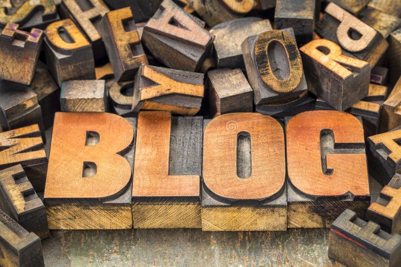 Blog Word Abstract in Wood Type Stock Image - Image of word, block ...