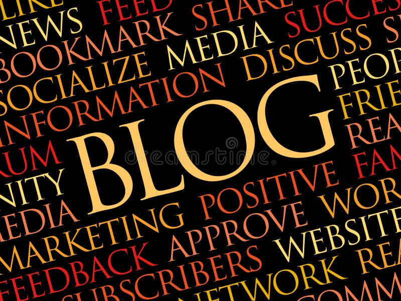 BLOG word cloud stock illustration. Illustration of contact - 201070771