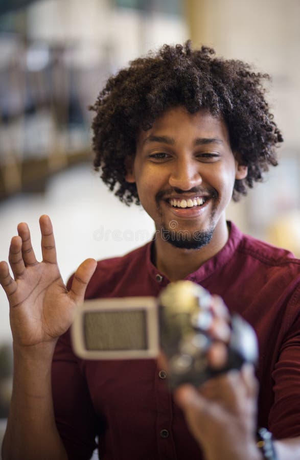 He is a blogger stock photo. Image of person, story - 183825206