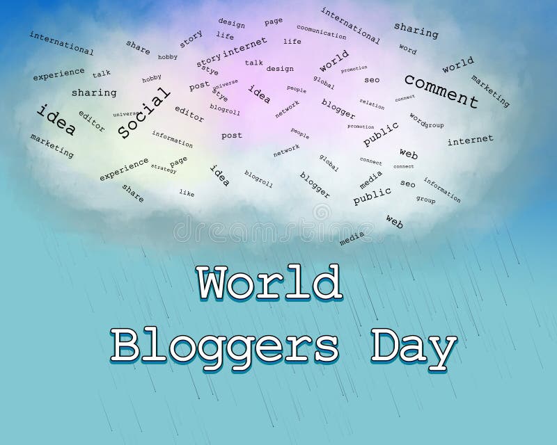 Blogger Day stock illustration. Illustration of globe - 43661082