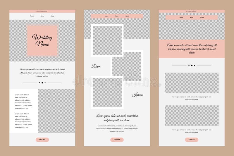 Blogger Email Template Design Vector Illustration Stock Vector ...