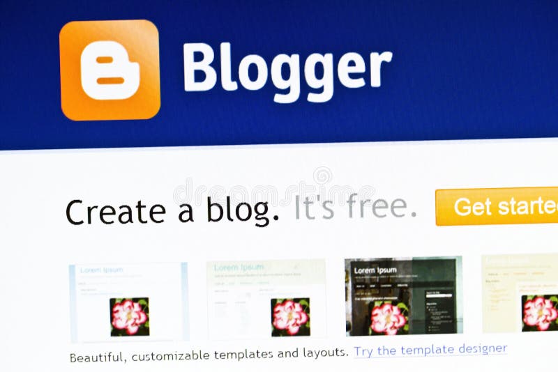 Blogger website editorial stock photo. Image of live - 18008493