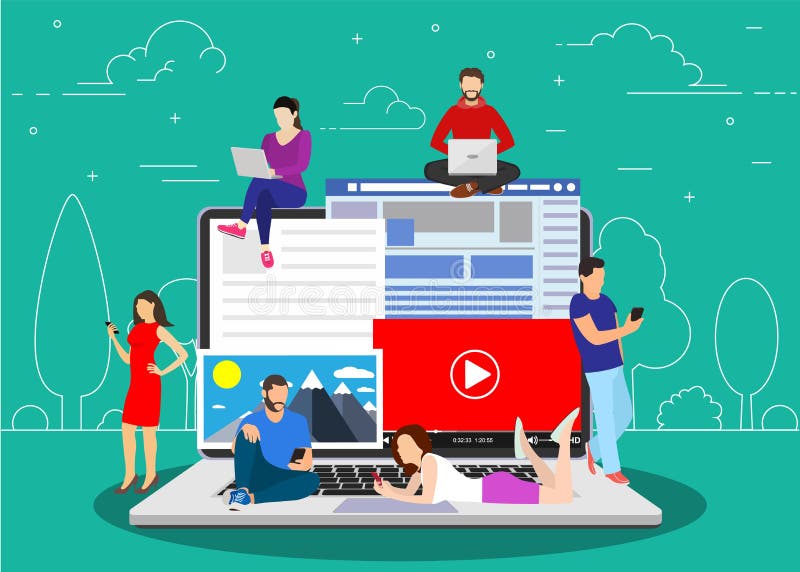 Blogging, Blogger. Freelance Stock Vector - Illustration of ...