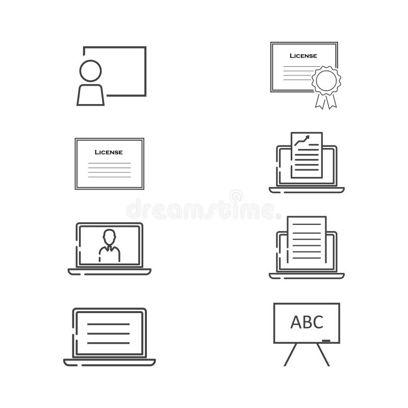 Blogging and Computer Vector Icon. Bussiness and Learn Illustration Set ...