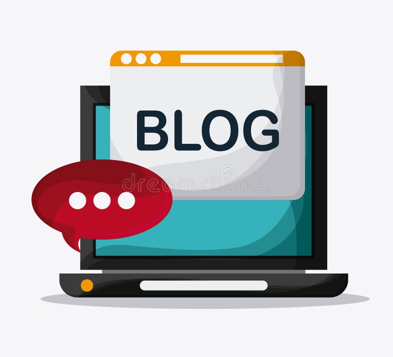 Blogging Design. Media Icon. Colorful Illustration , Vector Stock ...