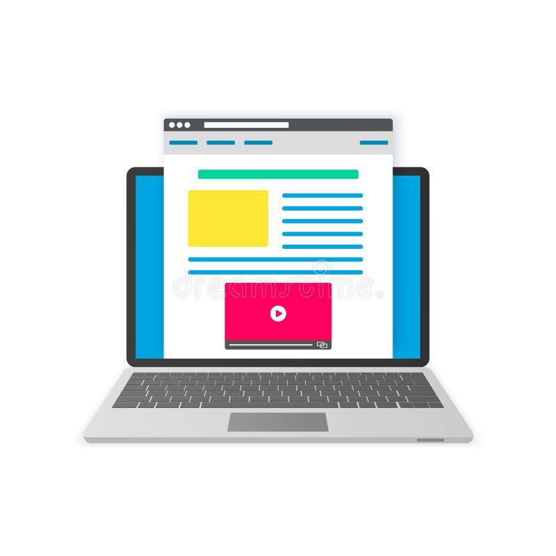 Blogging Flat Design Concept. Vector Illustration Stock Vector ...