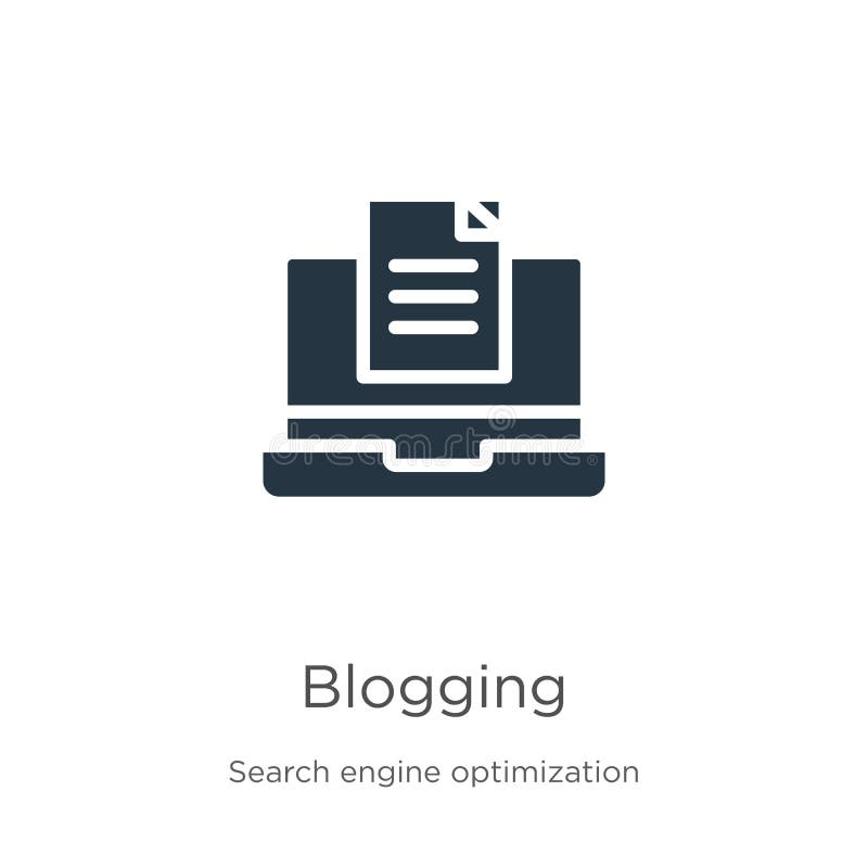 Blogging Icon Vector. Trendy Flat Blogging Icon from Search Engine ...