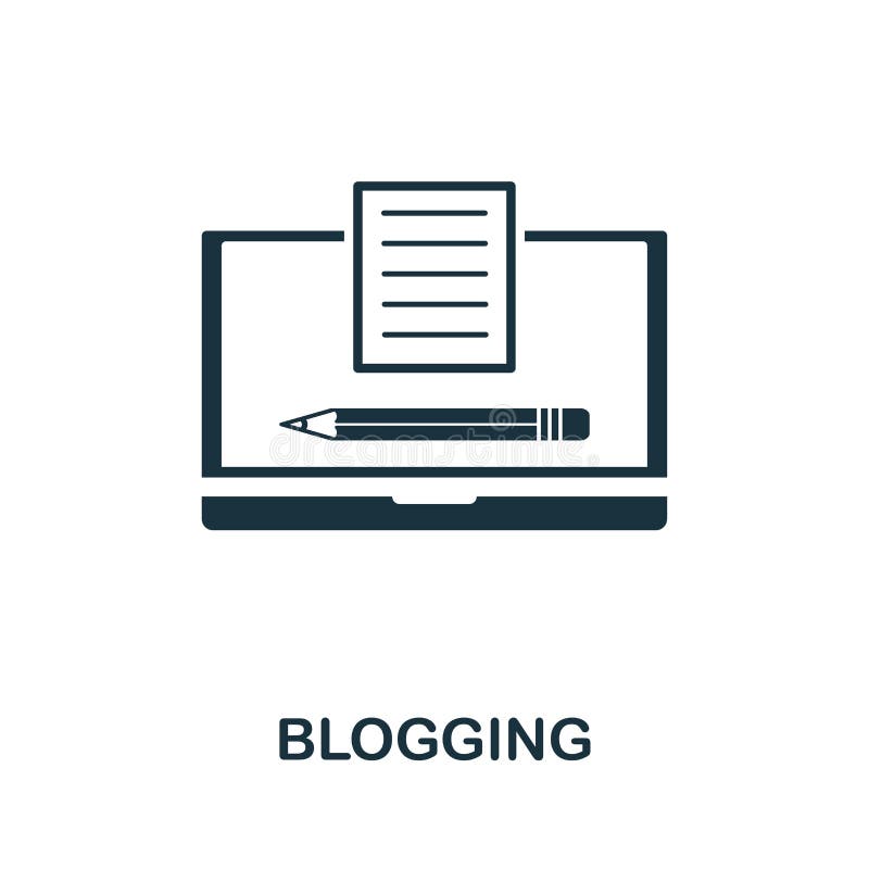 Blogging Vector Icon Symbol. Creative Sign from Seo and Development ...