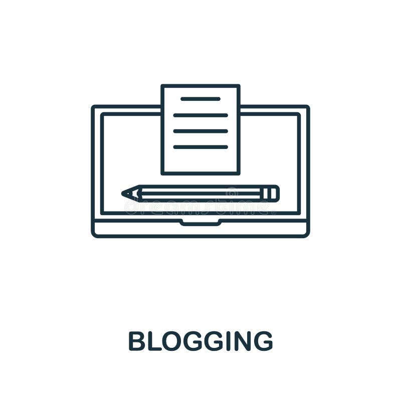 Blogging Vector Icon Symbol. Creative Sign from Seo and Development ...