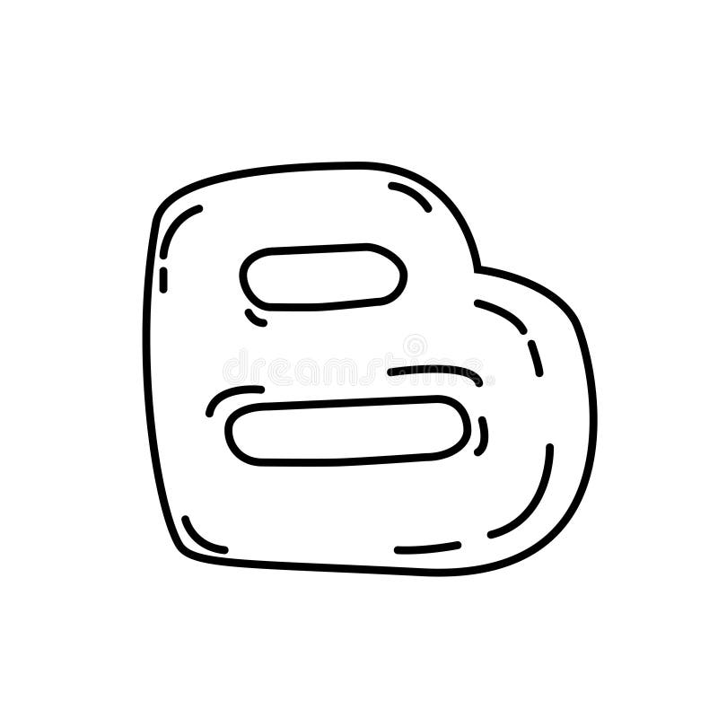 Blogspot Icon Vector. Doodle Hand Drawn or Black Outline Icon Style ...