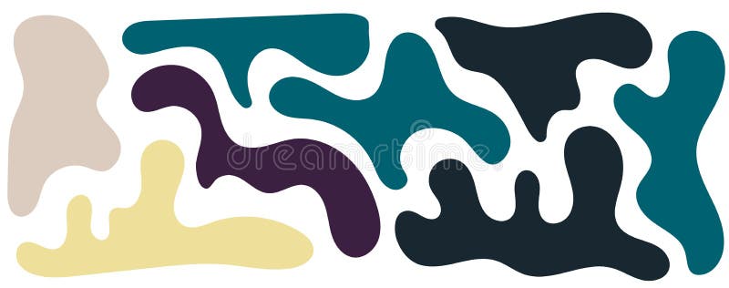 Bloho Color Irregular Blob Set Of Abstract Organic Shapes Abstract Irregular Random Blobs