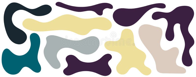 Bloho Color Irregular Blob Set Of Abstract Organic Shapes Abstract Irregular Random Blobs