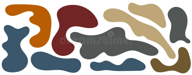 Bloho Color Irregular Blob Set Of Abstract Organic Shapes Abstract Irregular Random Blobs